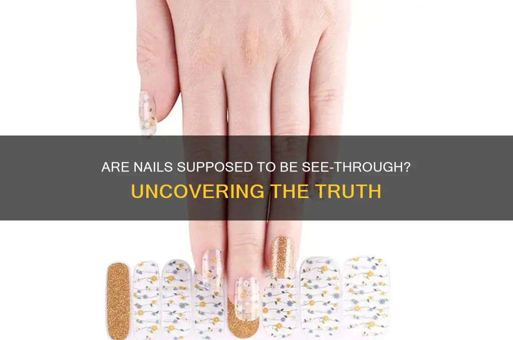 Are Nails Supposed To Be See-Through? Uncovering The Truth | Nailicy
