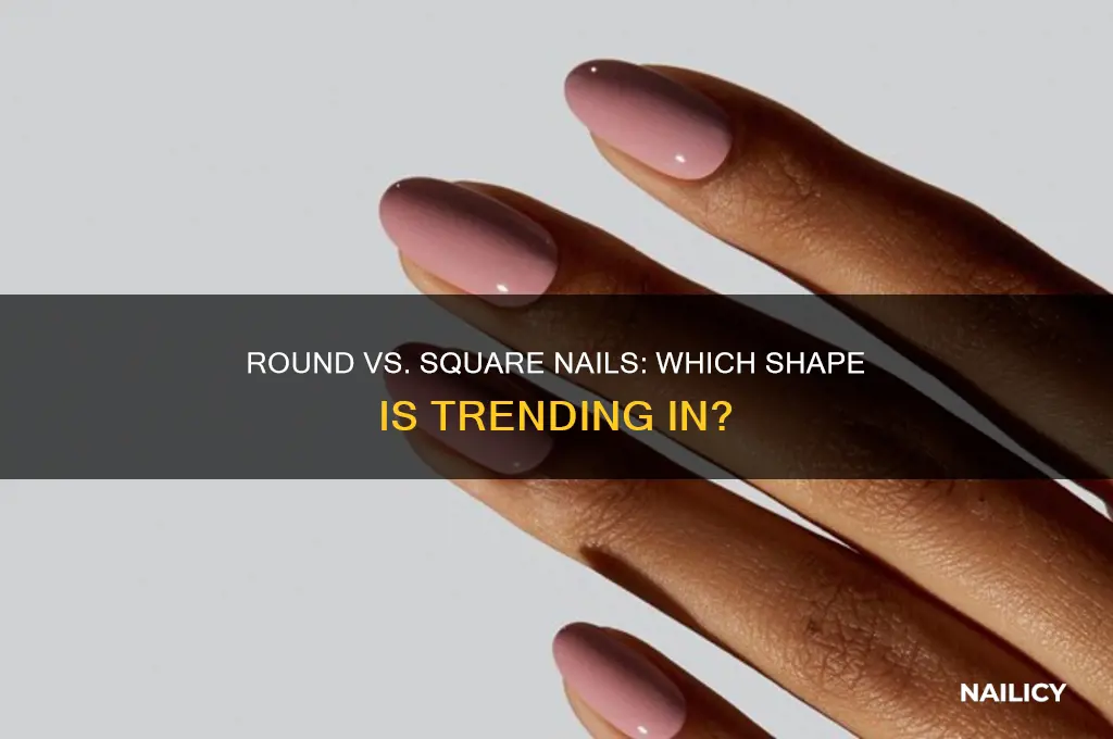 Round Vs. Square Nails: Which Shape Is Trending In? | Nailicy