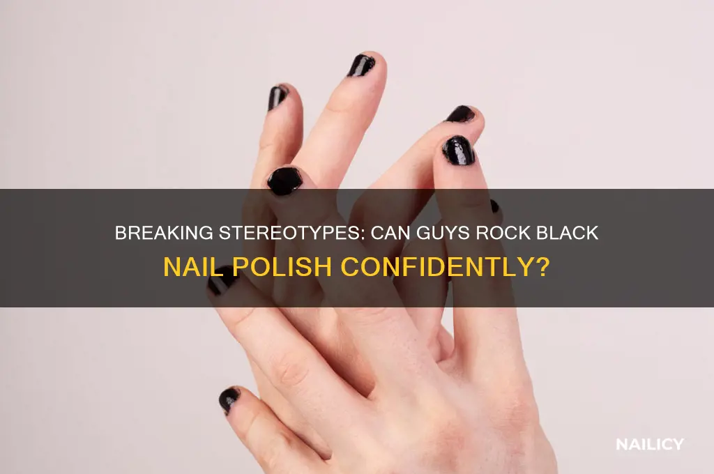 Breaking Stereotypes: Can Guys Rock Black Nail Polish Confidently ...