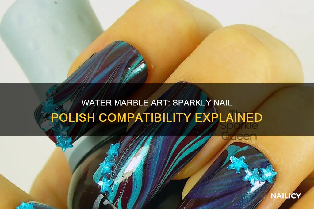 Water Marble Art: Sparkly Nail Polish Compatibility Explained | Nailicy