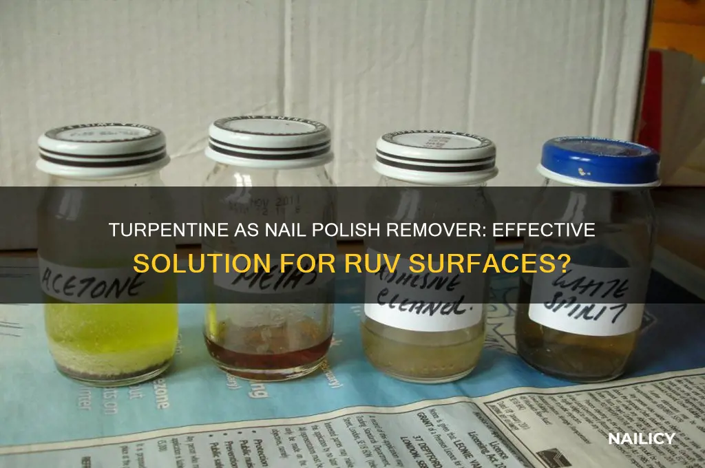 Turpentine As Nail Polish Remover: Effective Solution For Ruv Surfaces ...