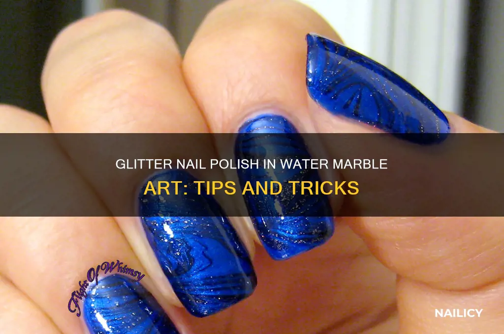 Glitter Nail Polish In Water Marble Art: Tips And Tricks | Nailicy
