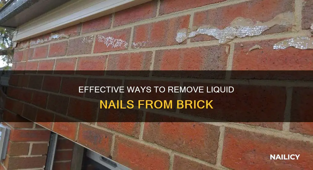 Effective Ways To Remove Liquid Nails From Brick | Nailicy