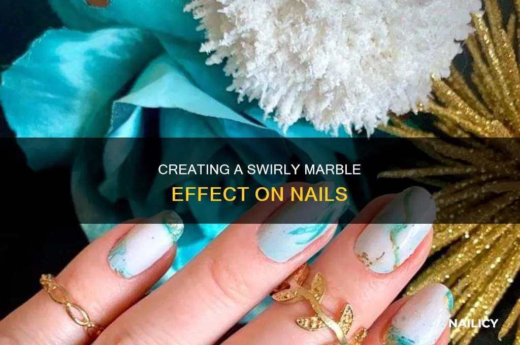 Creating A Swirly Marble Effect On Nails | Nailicy