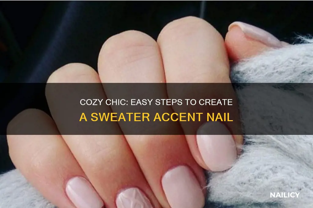 Cozy Chic: Easy Steps To Create A Sweater Accent Nail | Nailicy