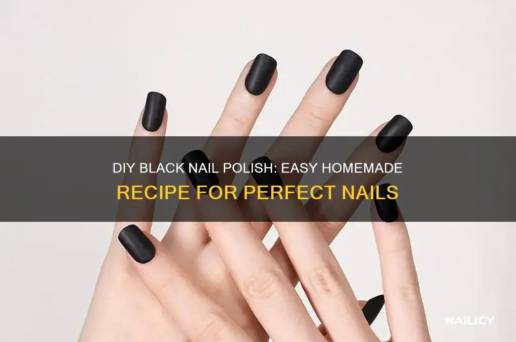 Diy Black Nail Polish: Easy Homemade Recipe For Perfect Nails | Nailicy