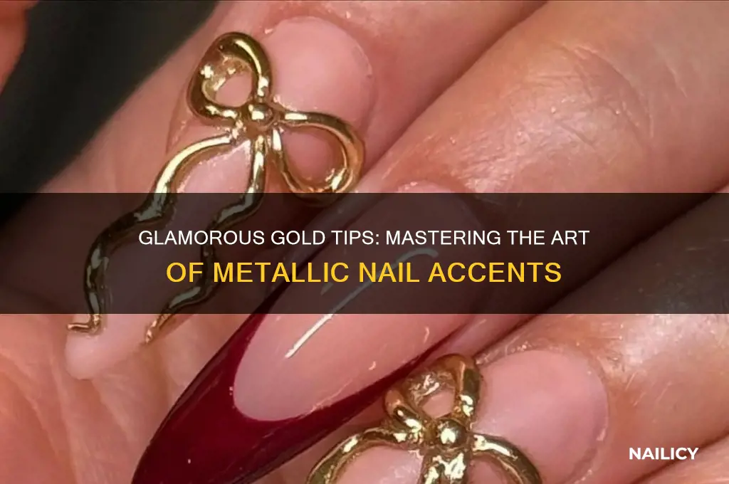 Glamorous Gold Tips: Mastering The Art Of Metallic Nail Accents | Nailicy