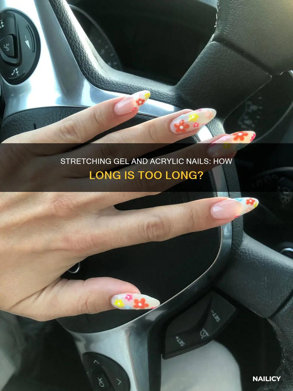 Stretching Gel And Acrylic Nails: How Long Is Too Long? | Nailicy