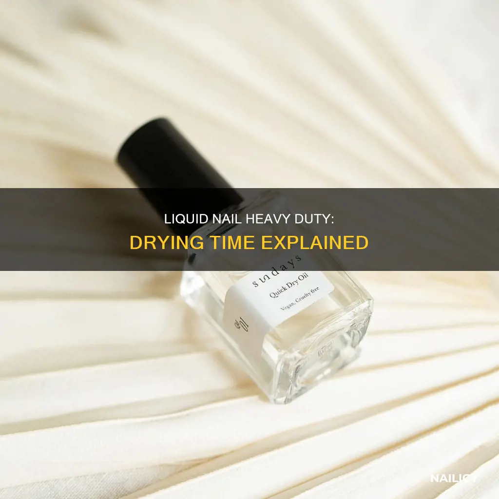 Liquid Nail Heavy Duty: Drying Time Explained | Nailicy