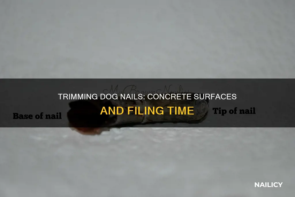 Trimming Dog Nails: Concrete Surfaces And Filing Time | Nailicy