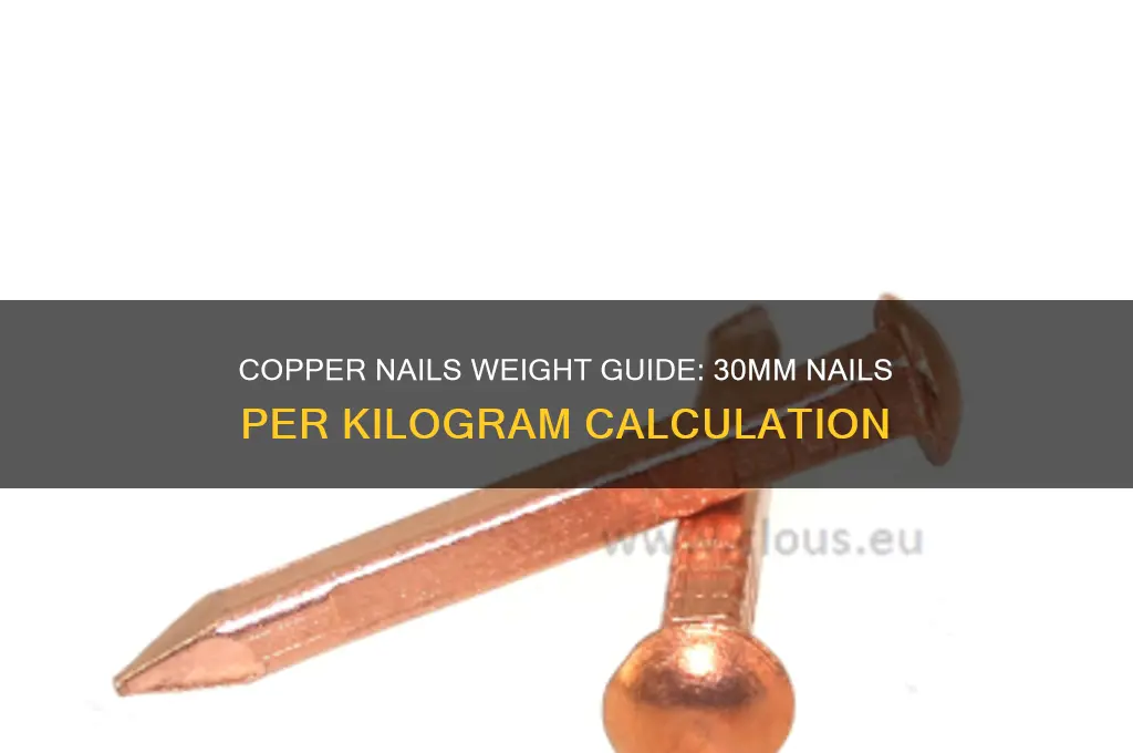 Copper Nails Weight Guide: 30Mm Nails Per Kilogram Calculation | Nailicy