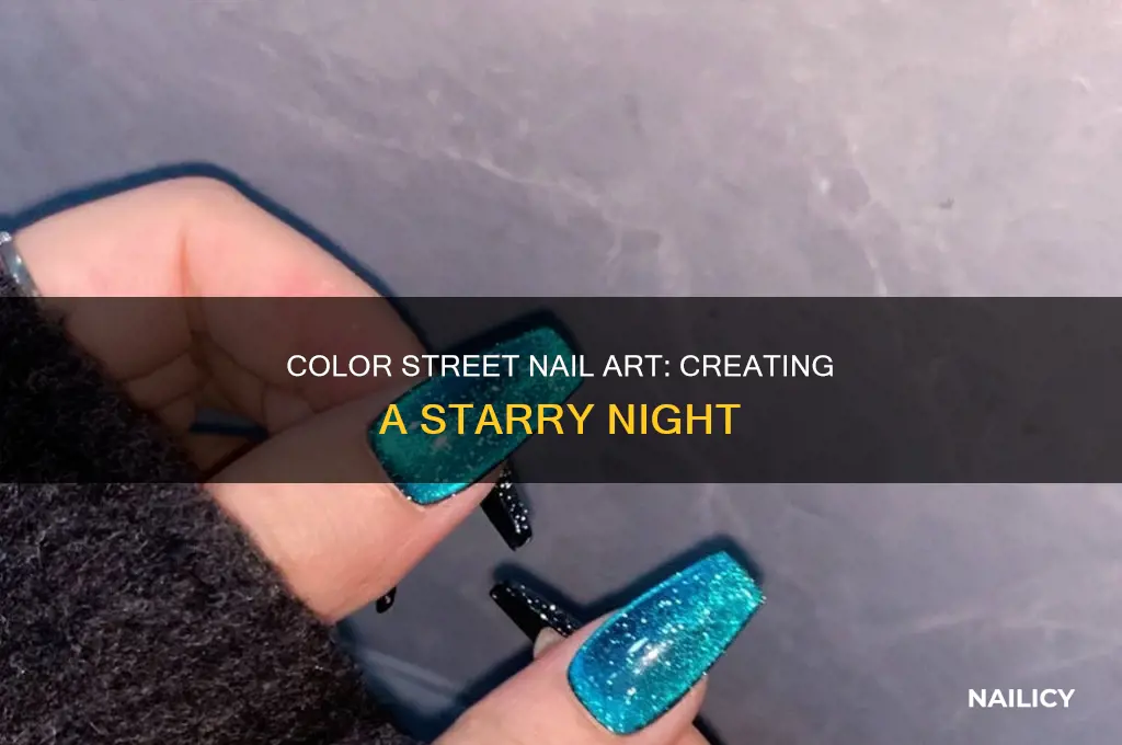 Color Street Nail Art: Creating A Starry Night | Nailicy