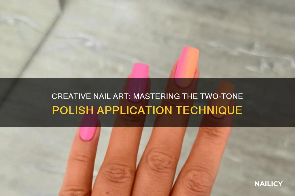Creative Nail Art: Mastering The Two-Tone Polish Application Technique ...