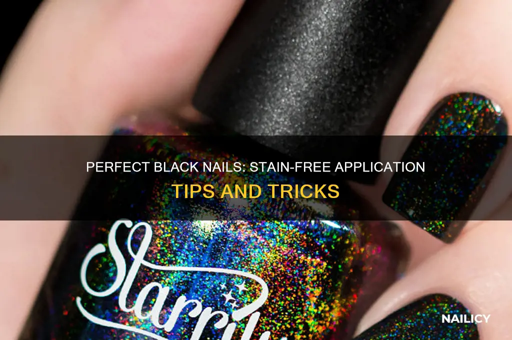 Perfect Black Nails: Stain-Free Application Tips And Tricks | Nailicy