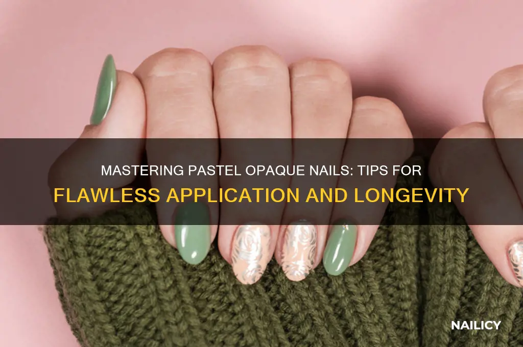 Mastering Pastel Opaque Nails: Tips For Flawless Application And ...