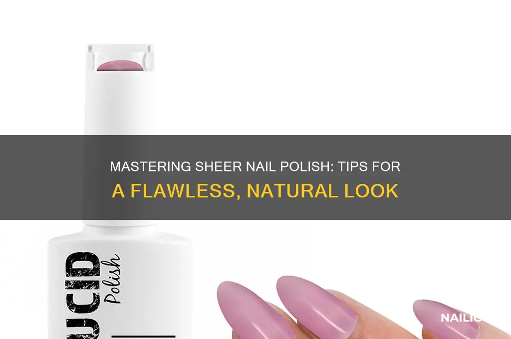 Mastering Sheer Nail Polish: Tips For A Flawless, Natural Look | Nailicy