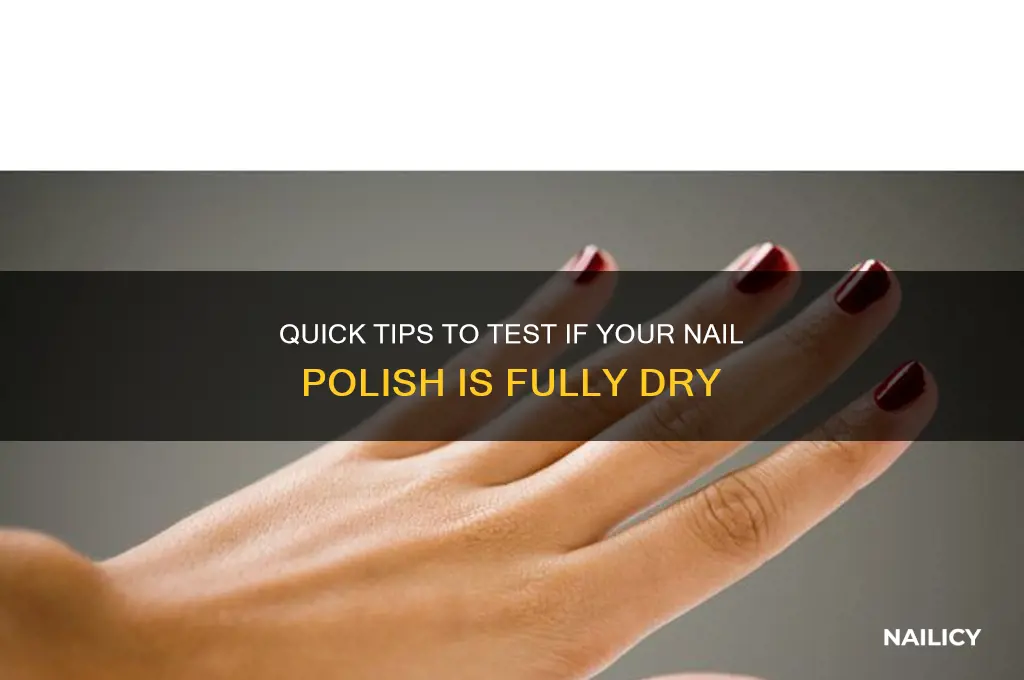 Quick Tips To Test If Your Nail Polish Is Fully Dry | Nailicy