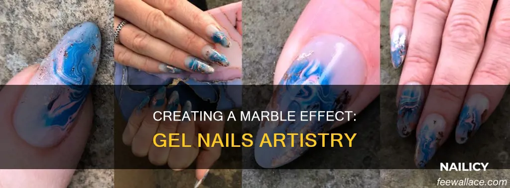 Creating A Marble Effect: Gel Nails Artistry | Nailicy