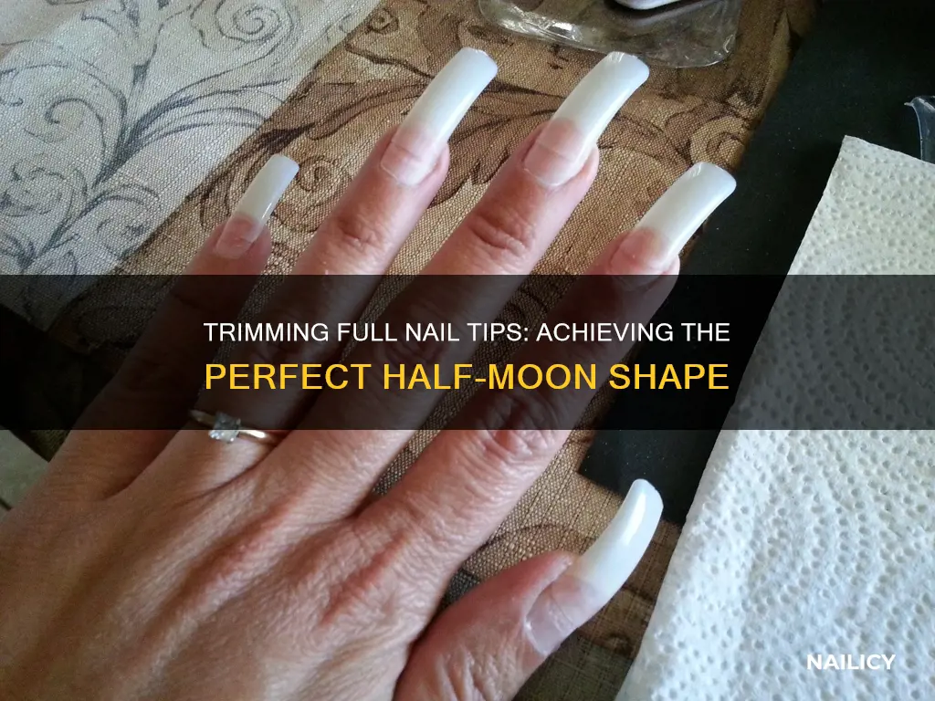 Trimming Full Nail Tips: Achieving The Perfect Half-Moon Shape | Nailicy