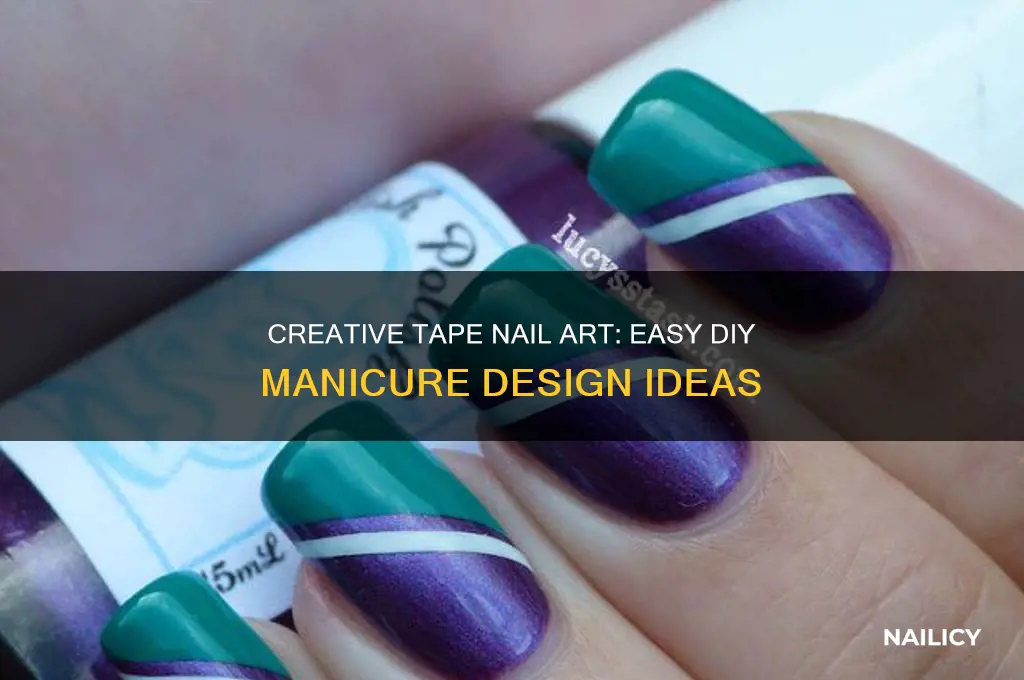 Creative Tape Nail Art: Easy Diy Manicure Design Ideas | Nailicy