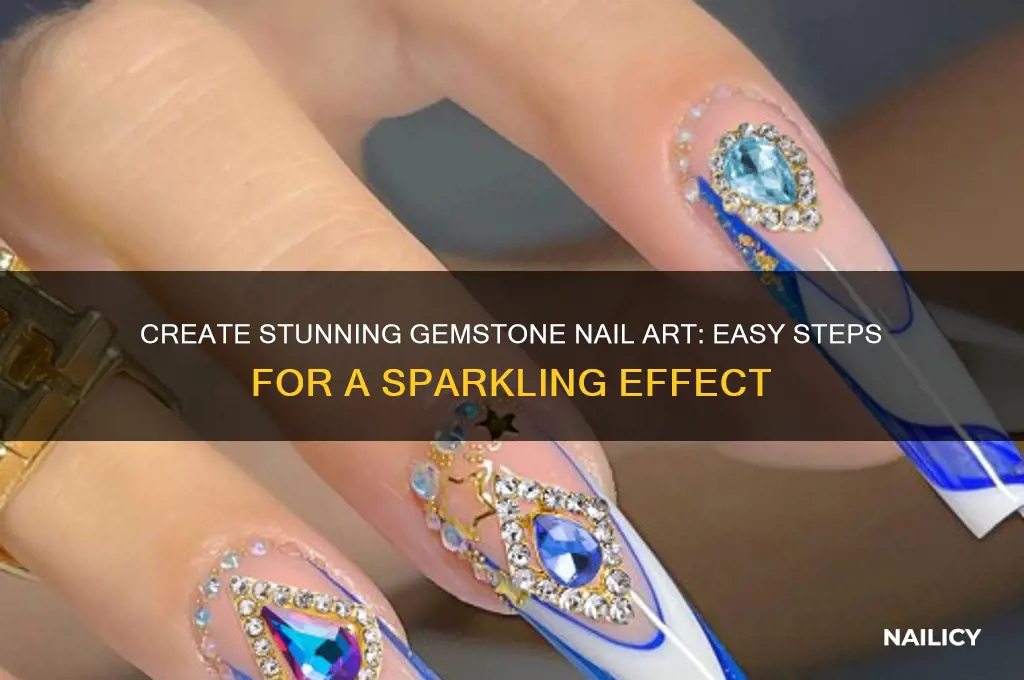 Create Stunning Gemstone Nail Art: Easy Steps For A Sparkling Effect ...