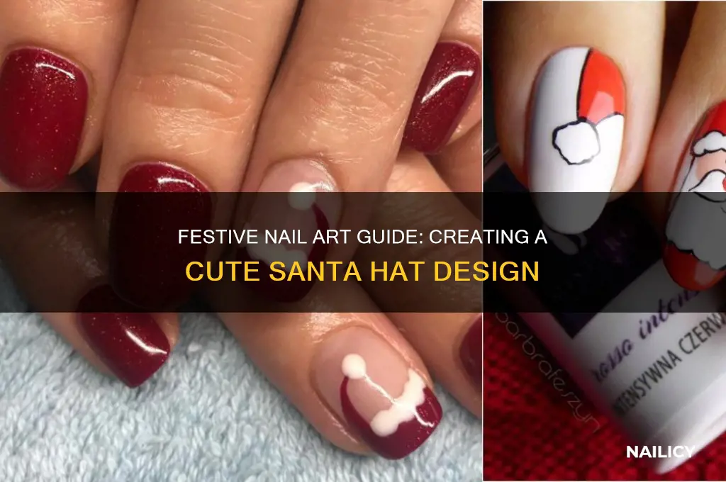 Festive Nail Art Guide: Creating A Cute Santa Hat Design | Nailicy