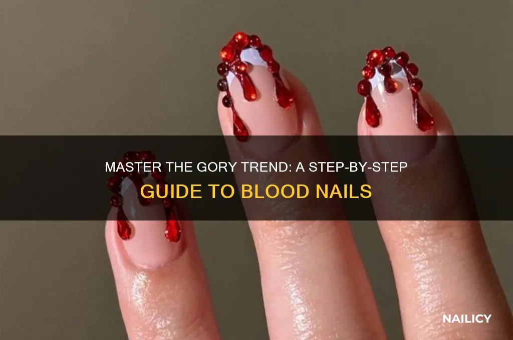 Master The Gory Trend: A Step-By-Step Guide To Blood Nails | Nailicy