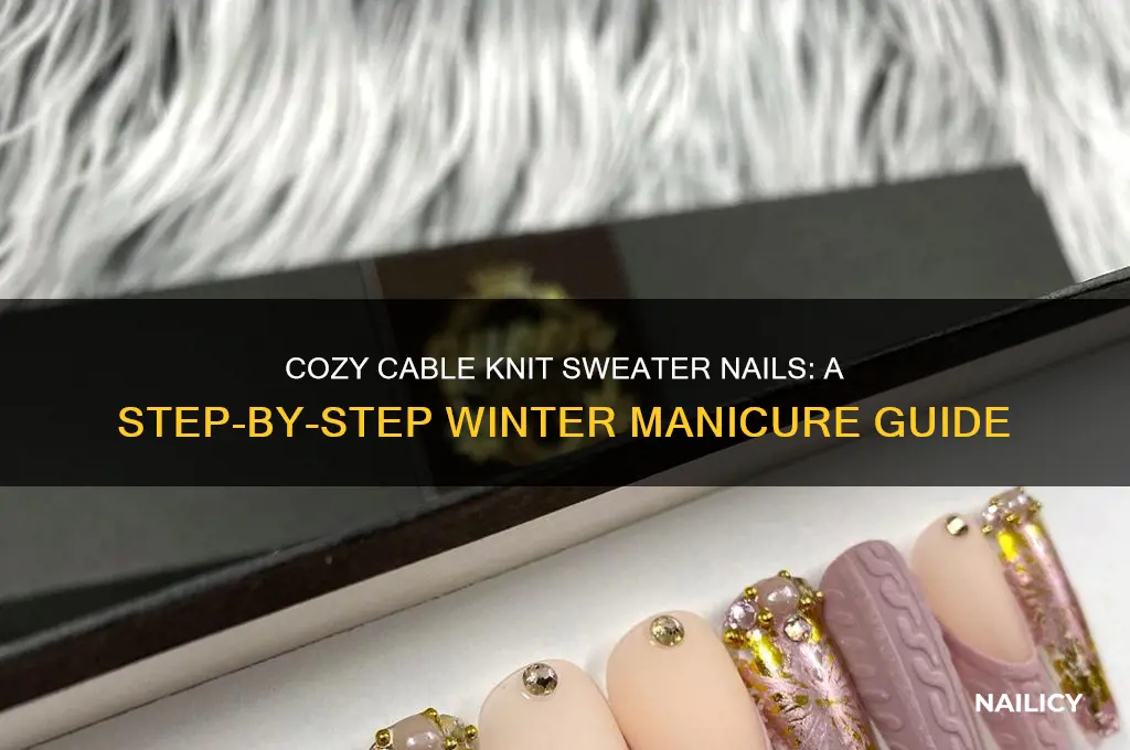 Cozy Cable Knit Sweater Nails: A Step-By-Step Winter Manicure Guide ...