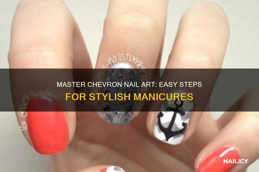 Master Chevron Nail Art: Easy Steps For Stylish Manicures | Nailicy