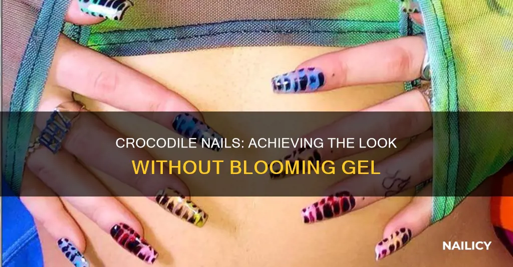 Crocodile Nails: Achieving The Look Without Blooming Gel | Nailicy
