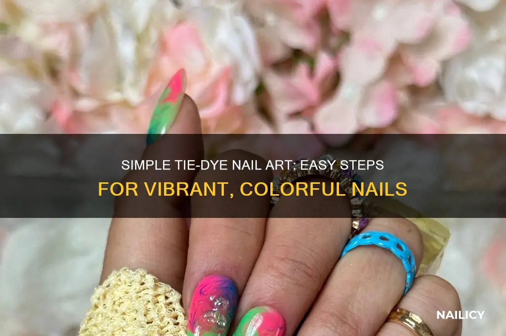 Simple Tie-Dye Nail Art: Easy Steps For Vibrant, Colorful Nails | Nailicy