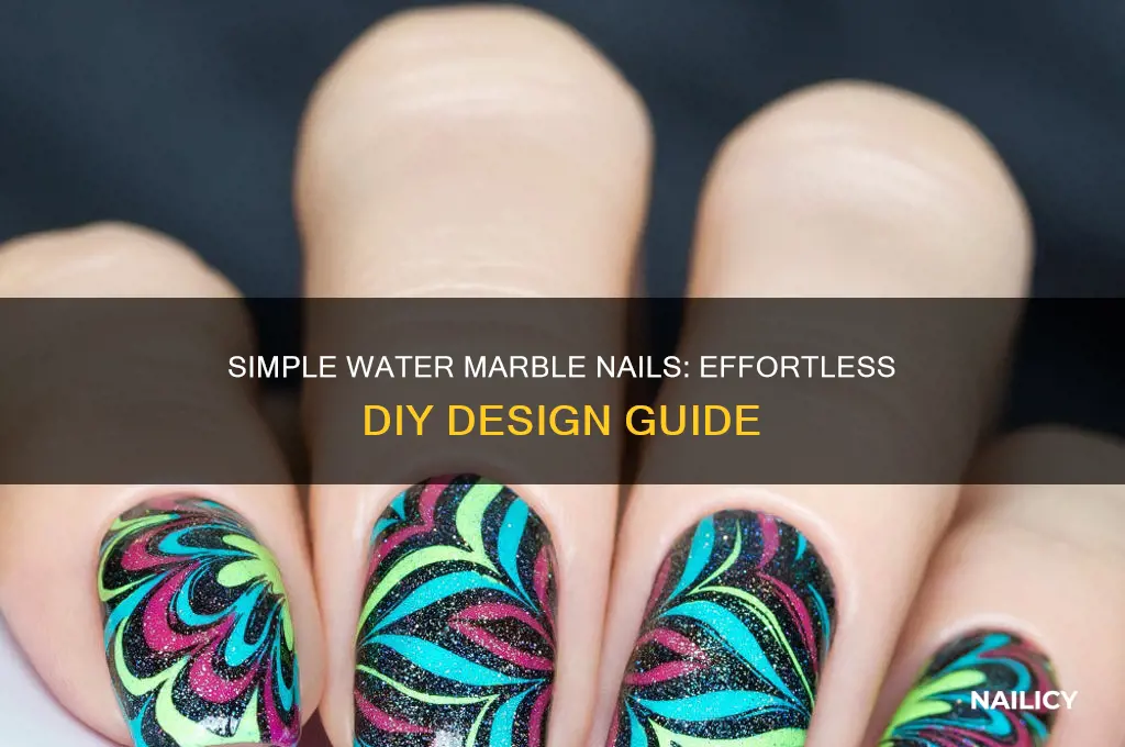 Simple Water Marble Nails: Effortless Diy Design Guide | Nailicy