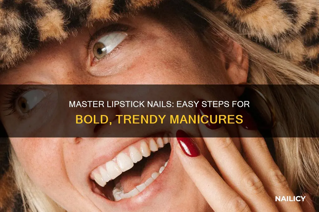 Master Lipstick Nails: Easy Steps For Bold, Trendy Manicures | Nailicy