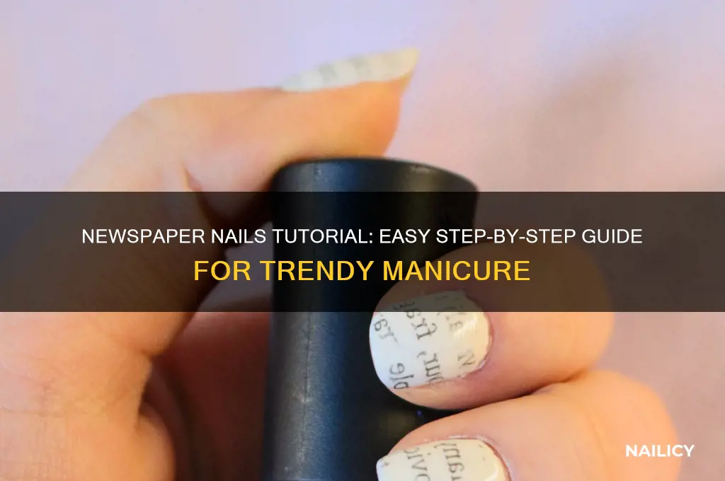 Newspaper Nails Tutorial: Easy Step-By-Step Guide For Trendy Manicure ...