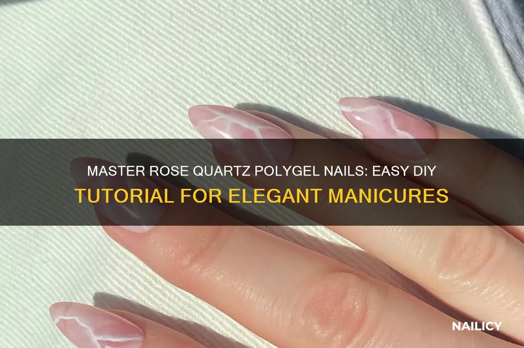 Master Rose Quartz Polygel Nails: Easy Diy Tutorial For Elegant ...