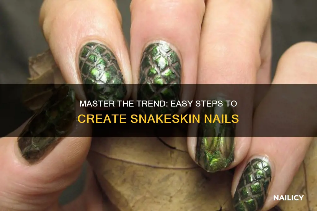 Master The Trend: Easy Steps To Create Snakeskin Nails | Nailicy