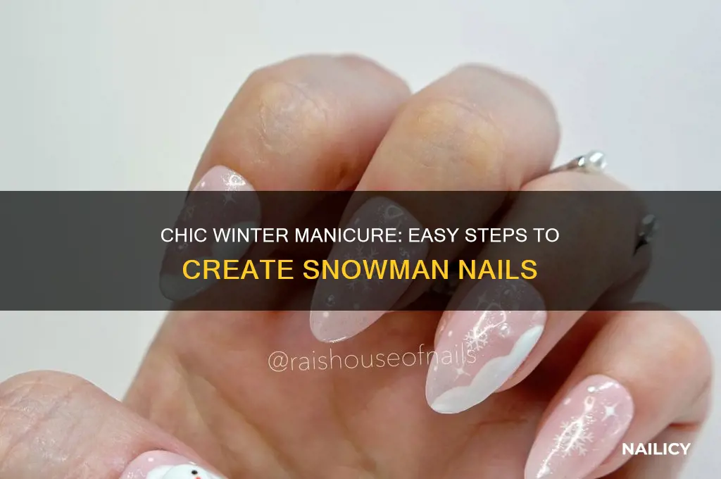 Chic Winter Manicure: Easy Steps To Create Snowman Nails | Nailicy