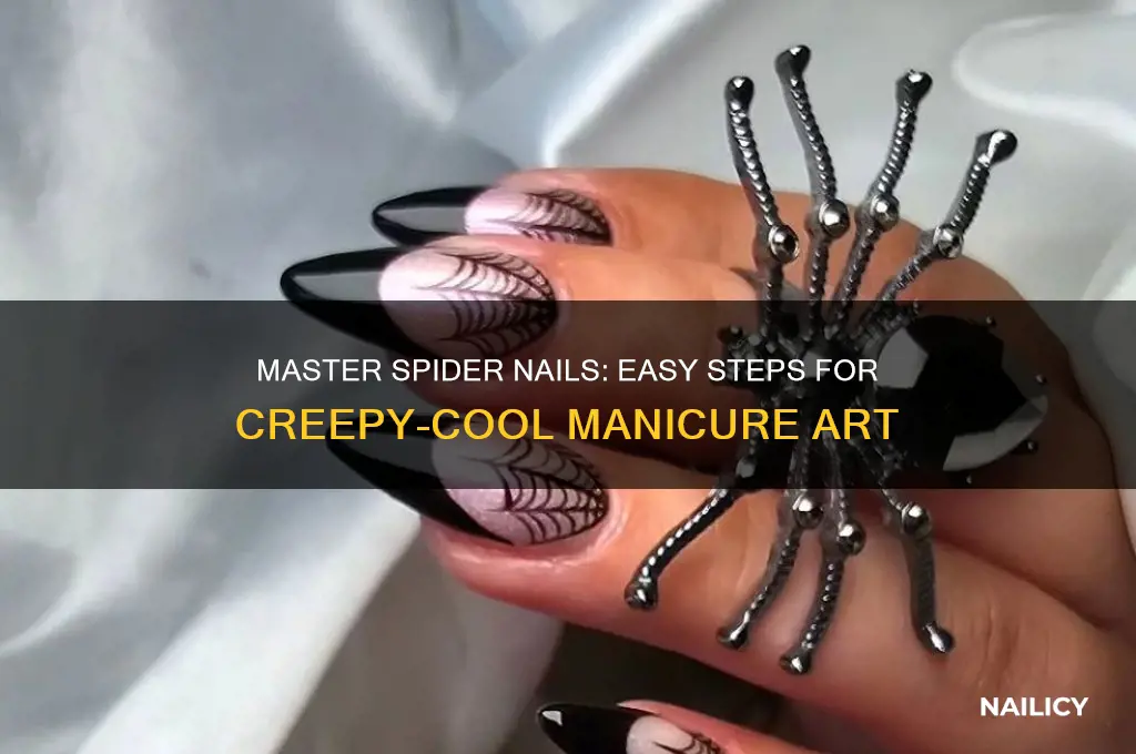 Master Spider Nails: Easy Steps For Creepy-Cool Manicure Art | Nailicy