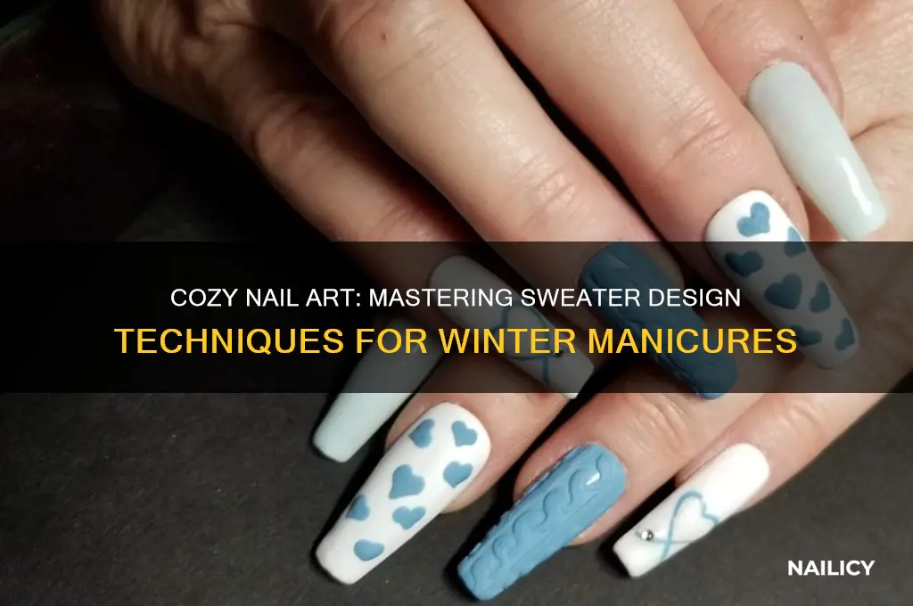 Cozy Nail Art: Mastering Sweater Design Techniques For Winter Manicures ...