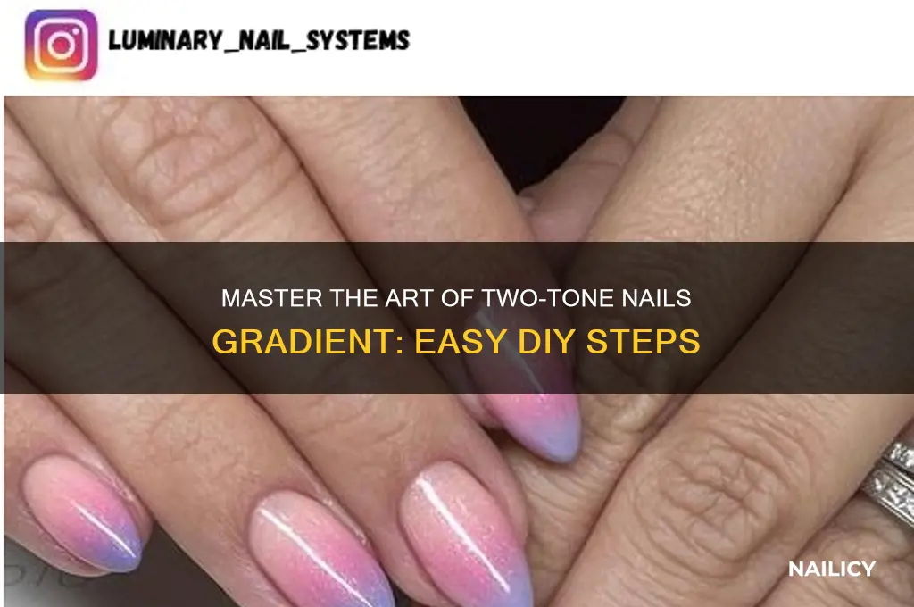 Master The Art Of Two-Tone Nails Gradient: Easy Diy Steps | Nailicy