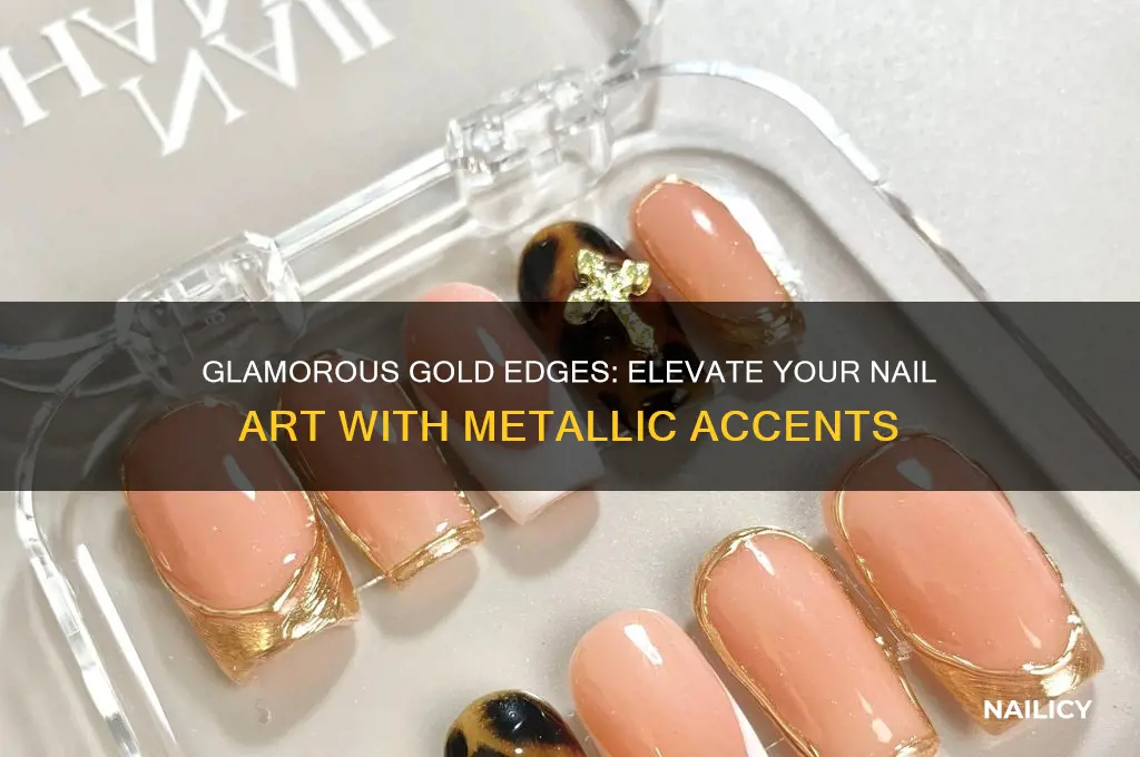 Glamorous Gold Edges: Elevate Your Nail Art With Metallic Accents | Nailicy