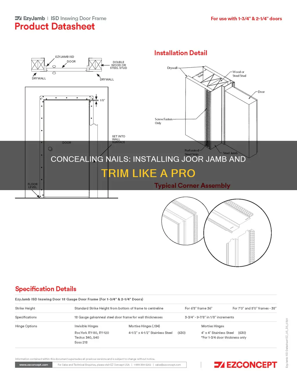 Concealing Nails: Installing Joor Jamb And Trim Like A Pro | Nailicy
