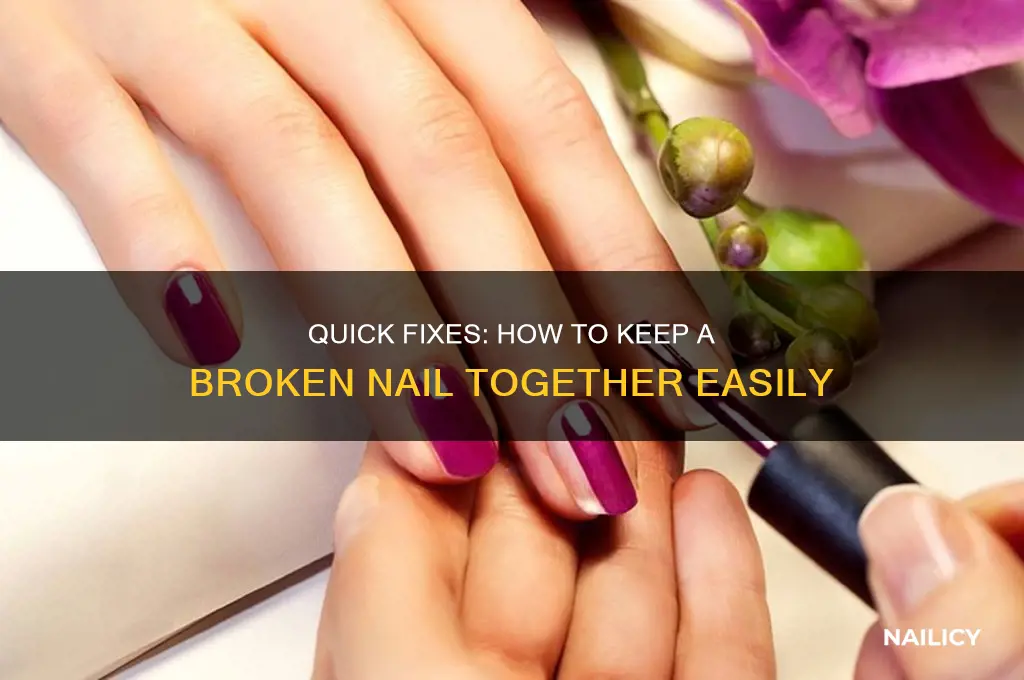 Quick Fixes: How To Keep A Broken Nail Together Easily | Nailicy