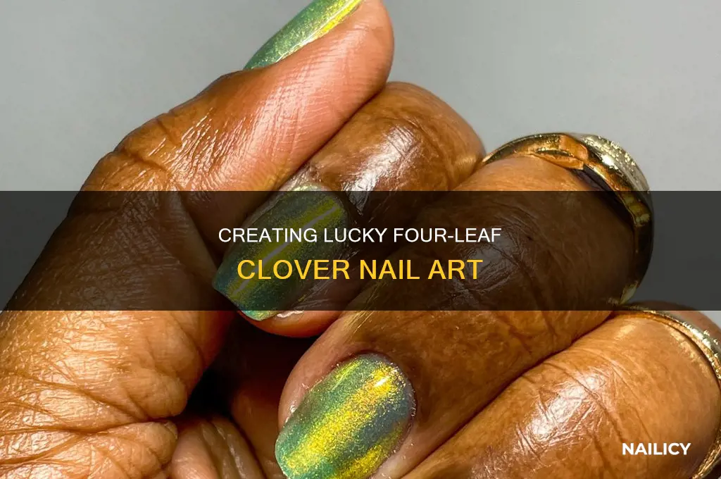 Creating Lucky Four-Leaf Clover Nail Art | Nailicy