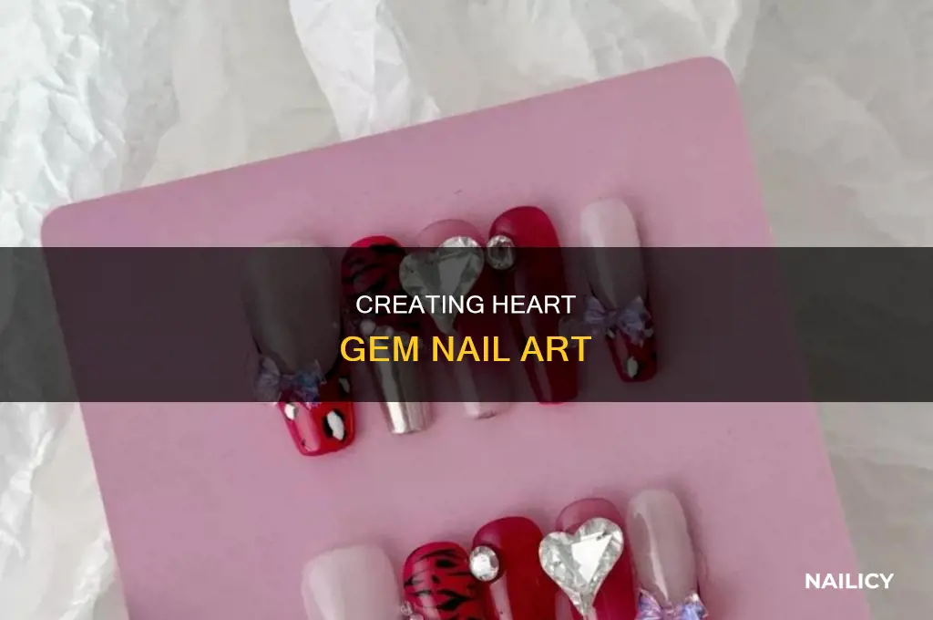Creating Heart Gem Nail Art | Nailicy