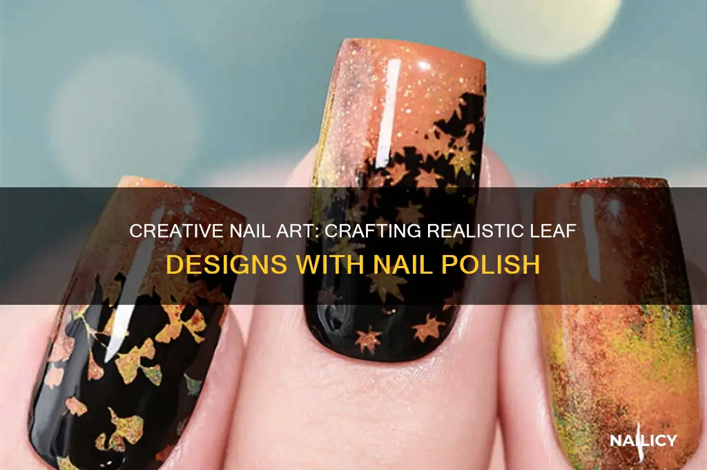 Creative Nail Art: Crafting Realistic Leaf Designs With Nail Polish ...