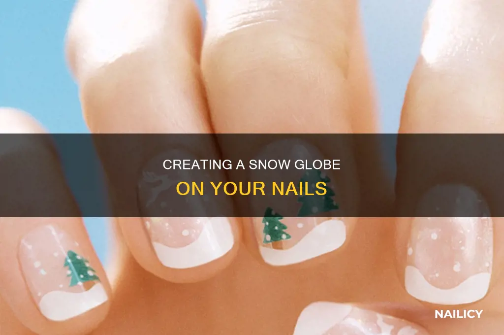 Creating A Snow Globe On Your Nails | Nailicy
