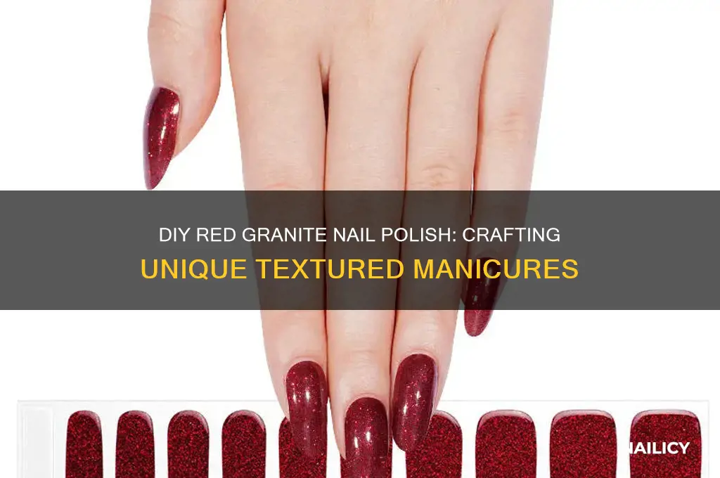 Diy Red Granite Nail Polish: Crafting Unique Textured Manicures | Nailicy