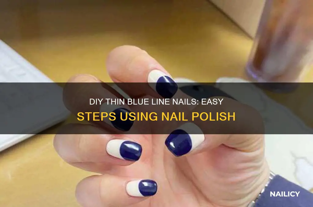 Diy Thin Blue Line Nails: Easy Steps Using Nail Polish | Nailicy