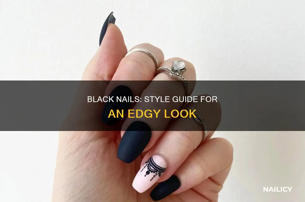 Black Nails: Style Guide For An Edgy Look | Nailicy